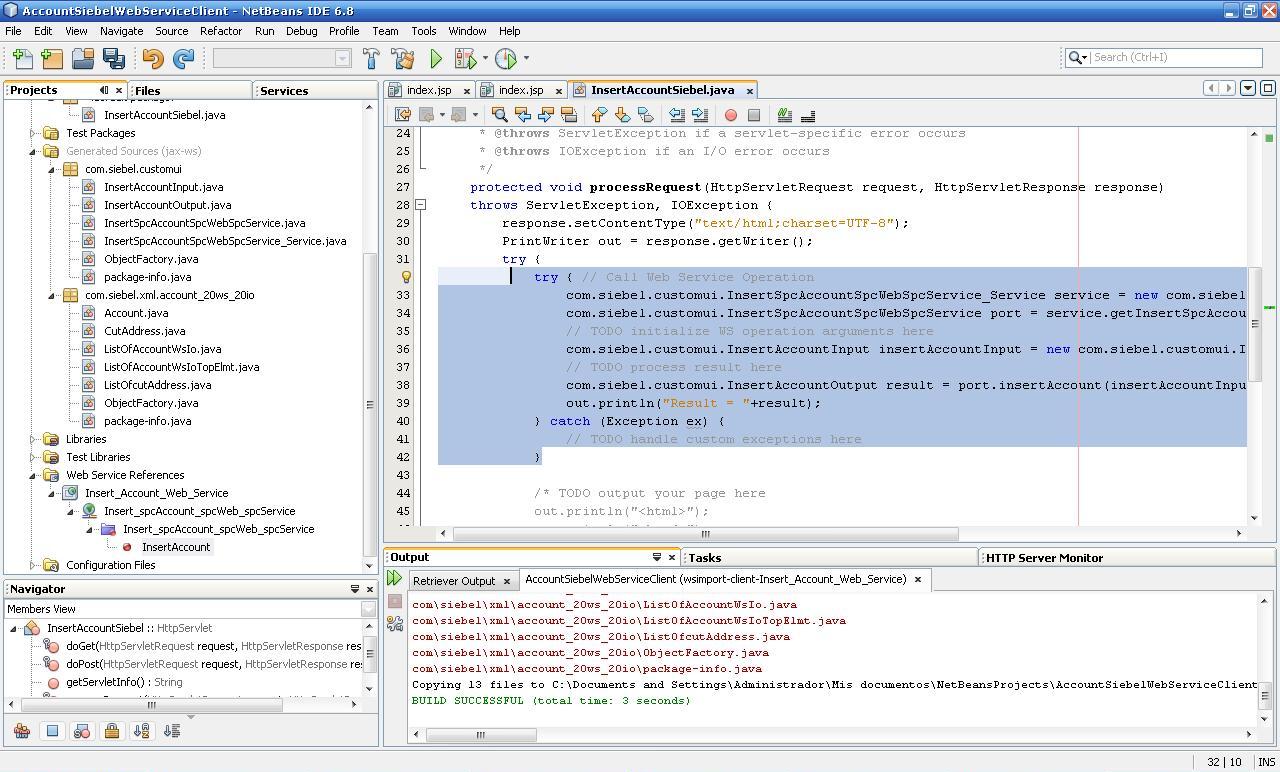 Peoplesoft, Siebel, SOA, JAVA, BI, ERP y más ...: Consumir un Siebel Web Service en Java usando ...