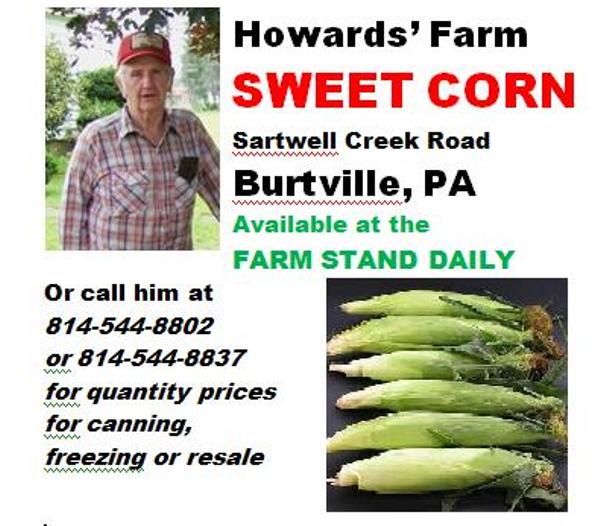 Solomon's Ads: Howards' Farm Sweet Corn