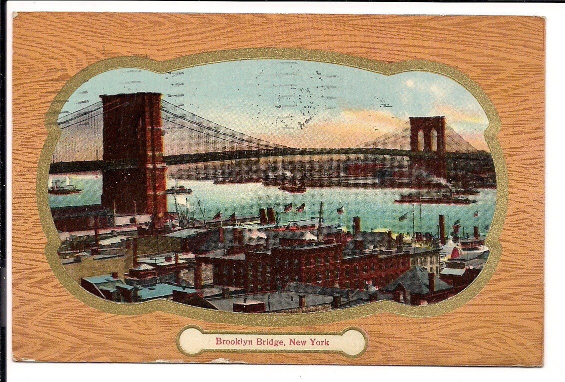 Judy's Postcards Plus: Brooklyn and Manhattan Bridges New York1911 ...