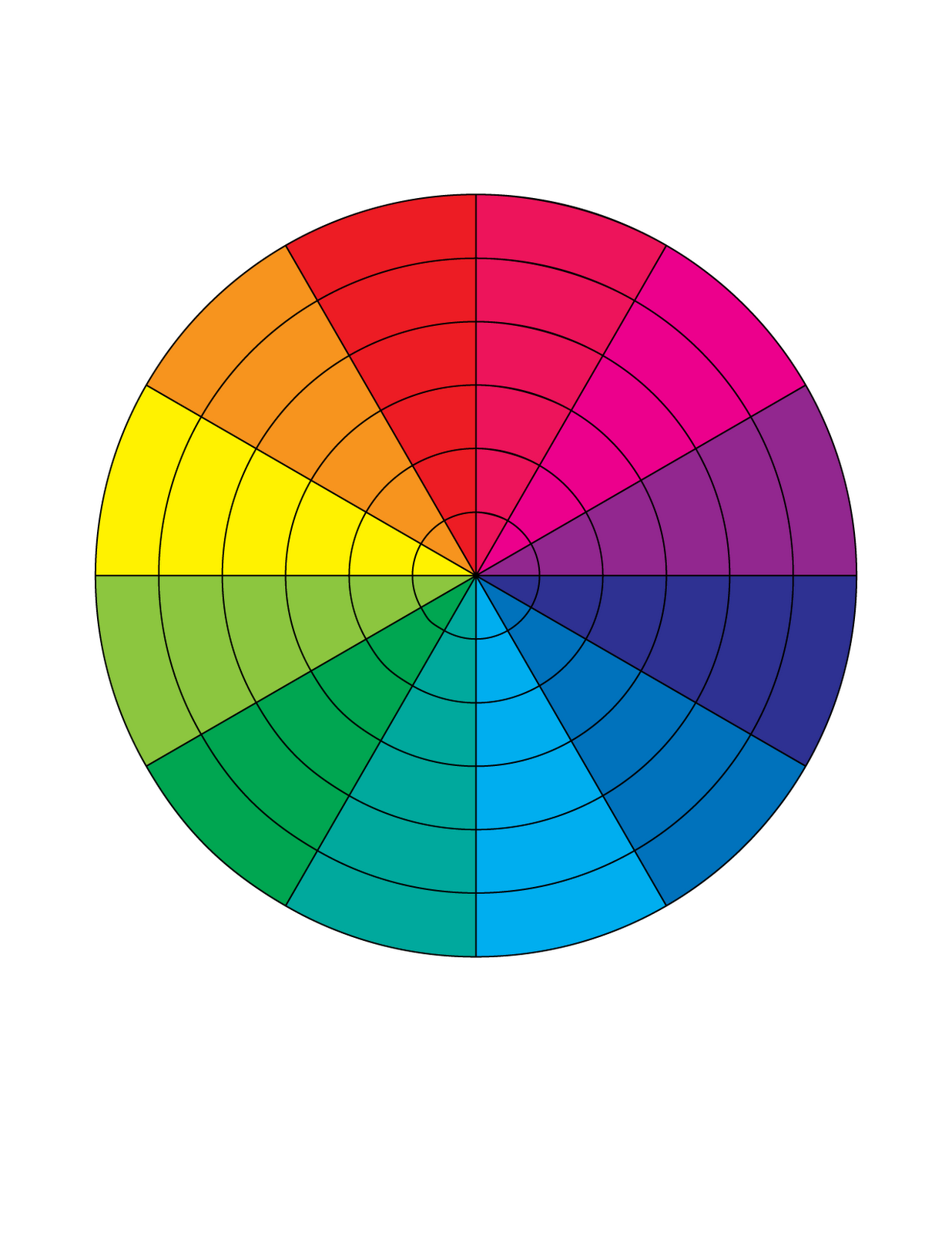 ART 3484C Principles of Graphic Art: Color Wheel Ex.