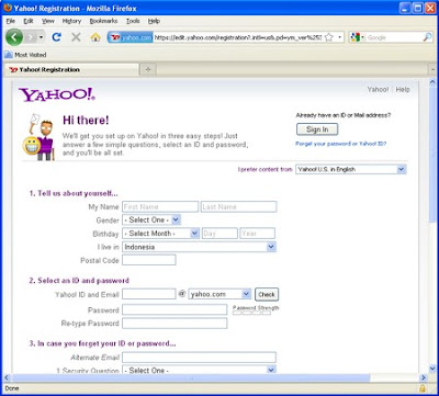 Creating an email account in Yahoo! | Internet Online
