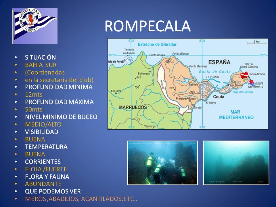 REAL CLUB NAUTICO C.A.S DE CEUTA: ZONA DE INMERSION