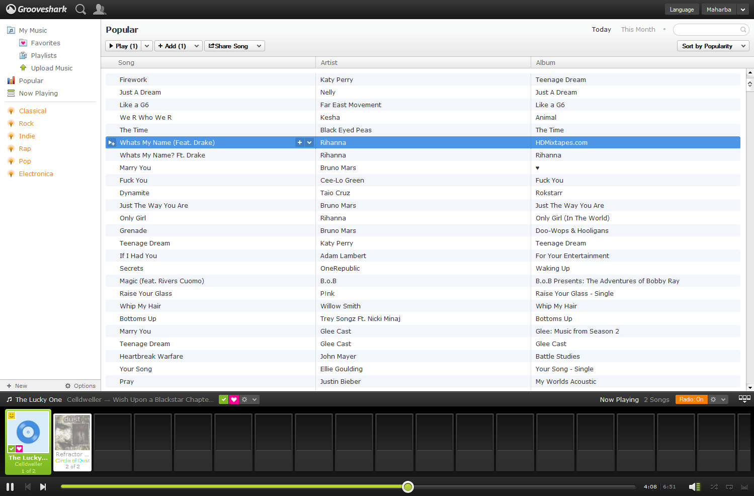 Grooveshark se pasa a HTML5