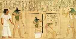 'Gods in last judgement of hunefer: last judgement of hunefer painting'