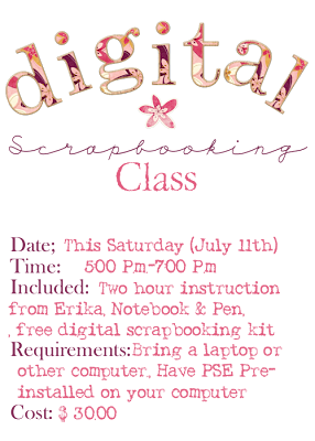 Local Classes: Digital Scrapbooking Class