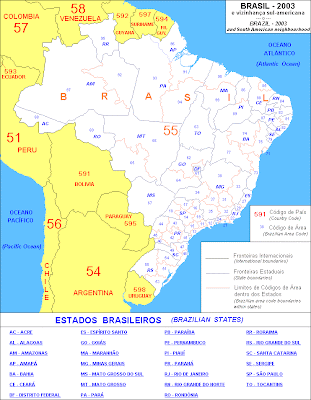Montão de Dicas: Mapa DDD/DDI