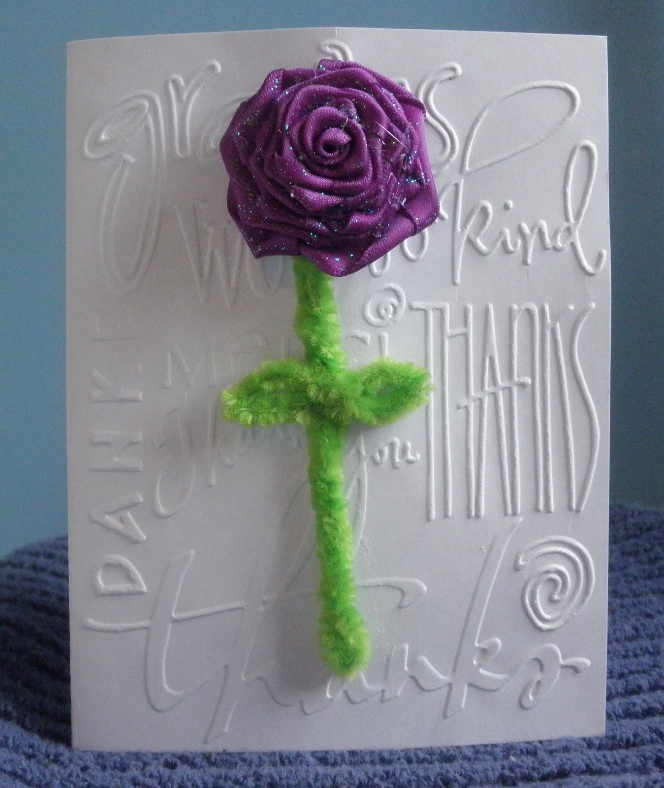 Judy's Handmade Creations: A Handmade Rose Card and Winner!