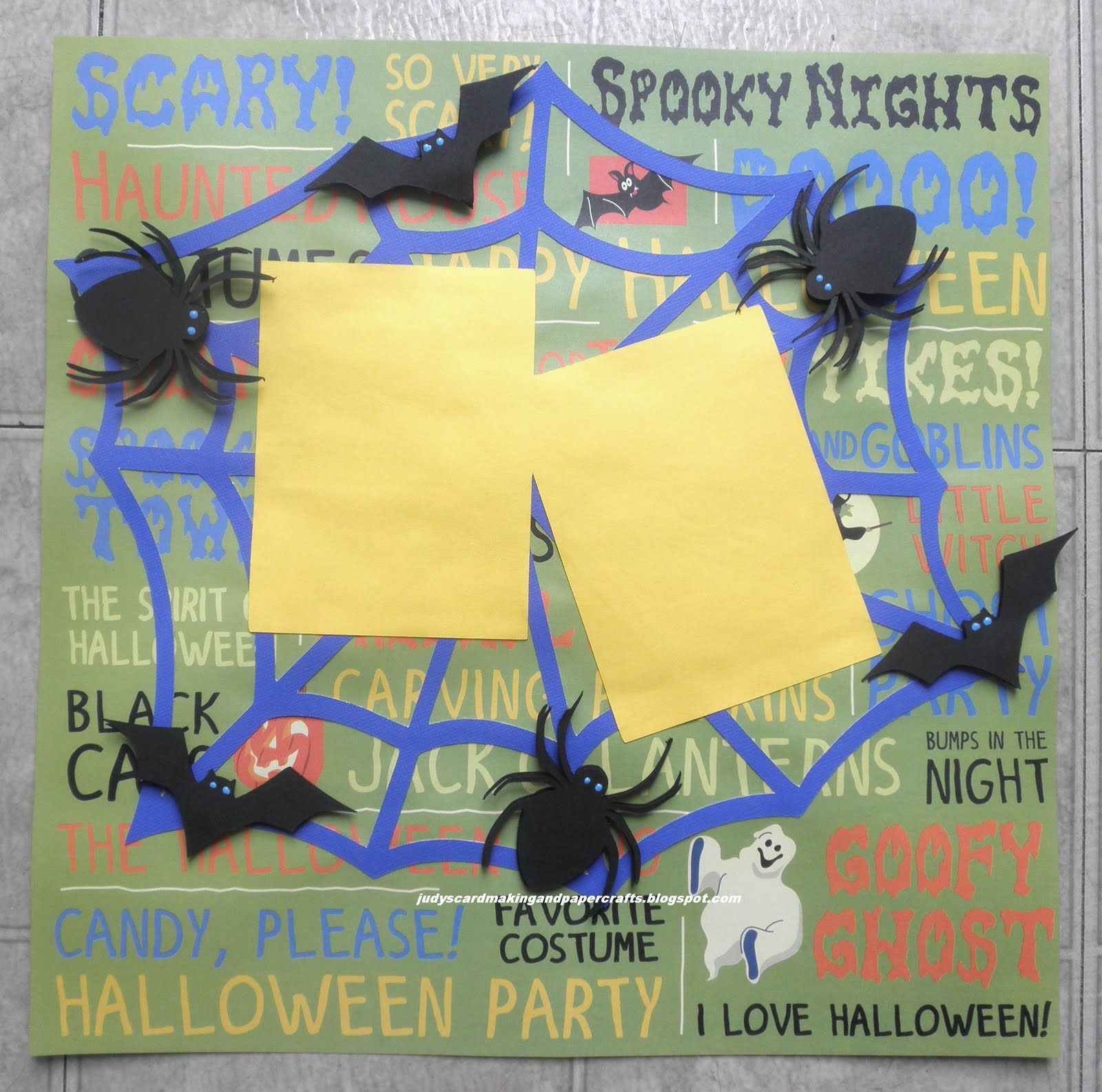 Judy's Handmade Creations: Halloween spider web Layout!