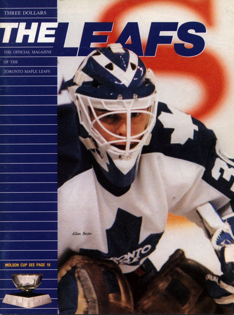 Vintage Leafs: Allan Bester on the cover of LEAFS magazine