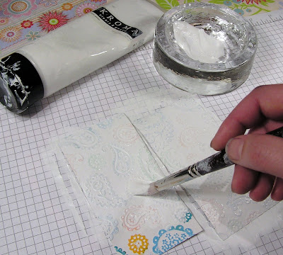 Mel Stampz: 7. Oil-pastel & Gesso Cuttlebug Backgrounds