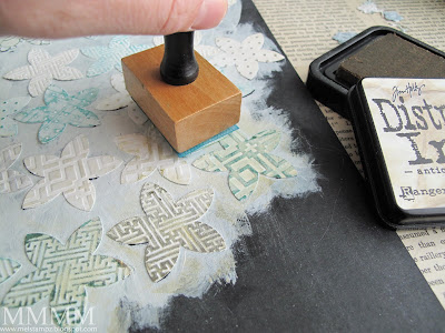 Mel Stampz: Embossed Fresco Flowers (with a 5 petal flower punch & a ...