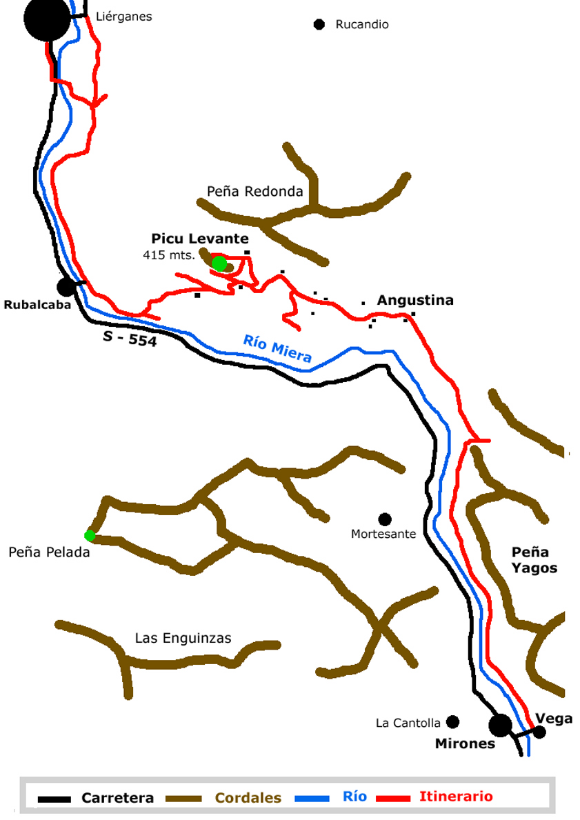montaña fácil: POR LAS ORILLAS DEL MIERA