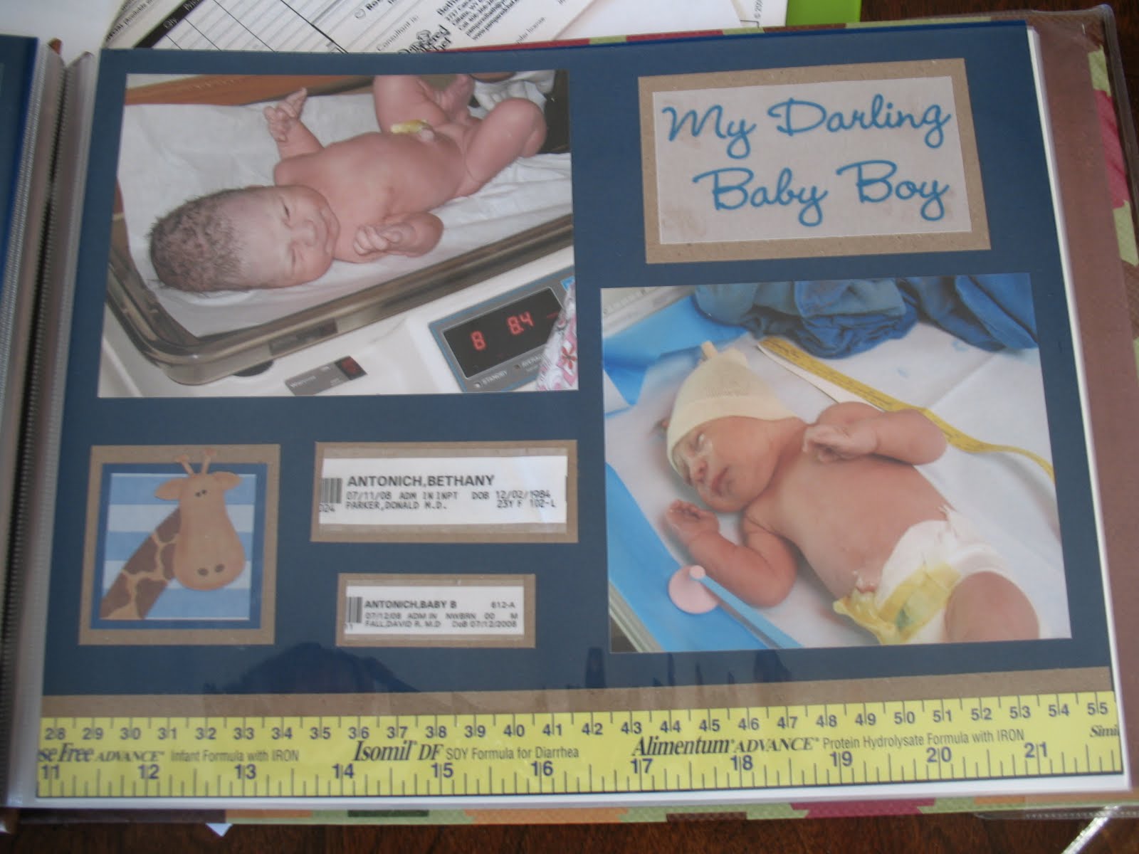 Recipes & Scrap Pages: Ultrasound & Birth pages