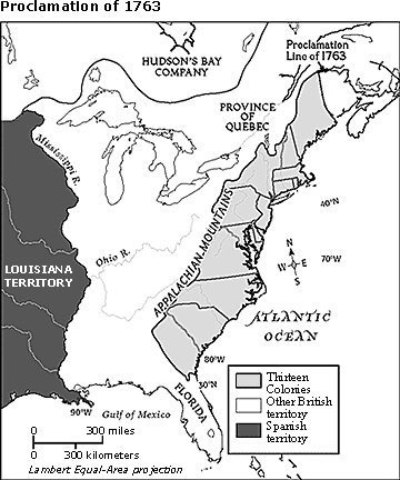 Proclamation Of 1763 Map Sketch Coloring Page
