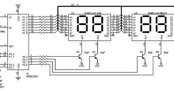Jam Digital berbasis Mikrokontroler AT89s51 |Koleksi Skema Rangkaian ...