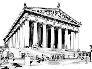 Optical Illusion of Parthenon, Athens.