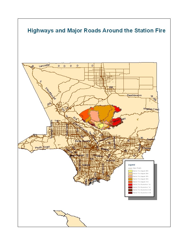 The Blog of Shaishav S.: GIS and the Spread of the Station Fire
