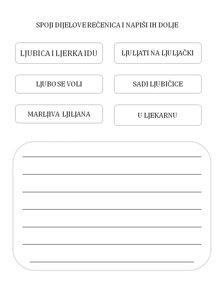 Zlatna djeca: Učimo slova: LJ i NJ