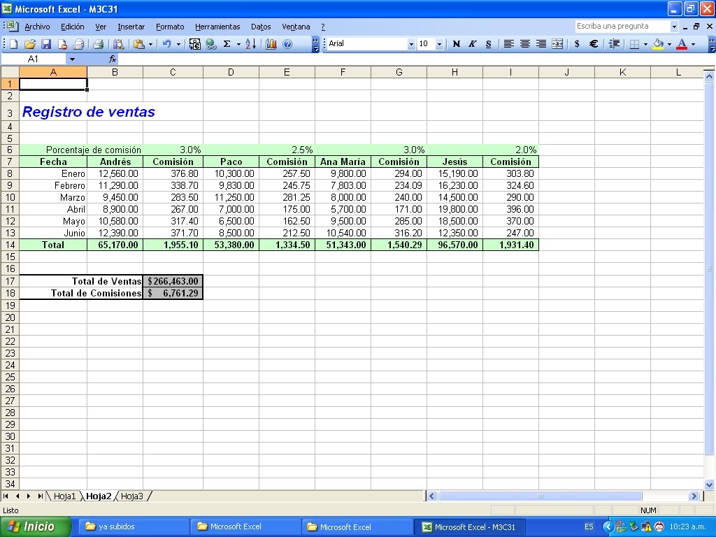 Documentos electronicos: excel