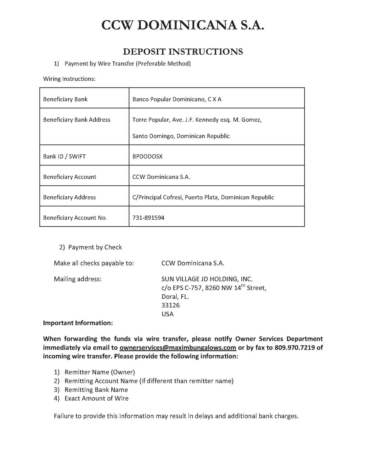 Sun Village Facts: Promissory Note Collection