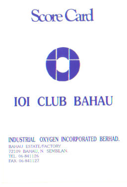 Gone Golf'in or Gone Photograph'in: Malaysia Scorecards (Cinta Sayang G ...