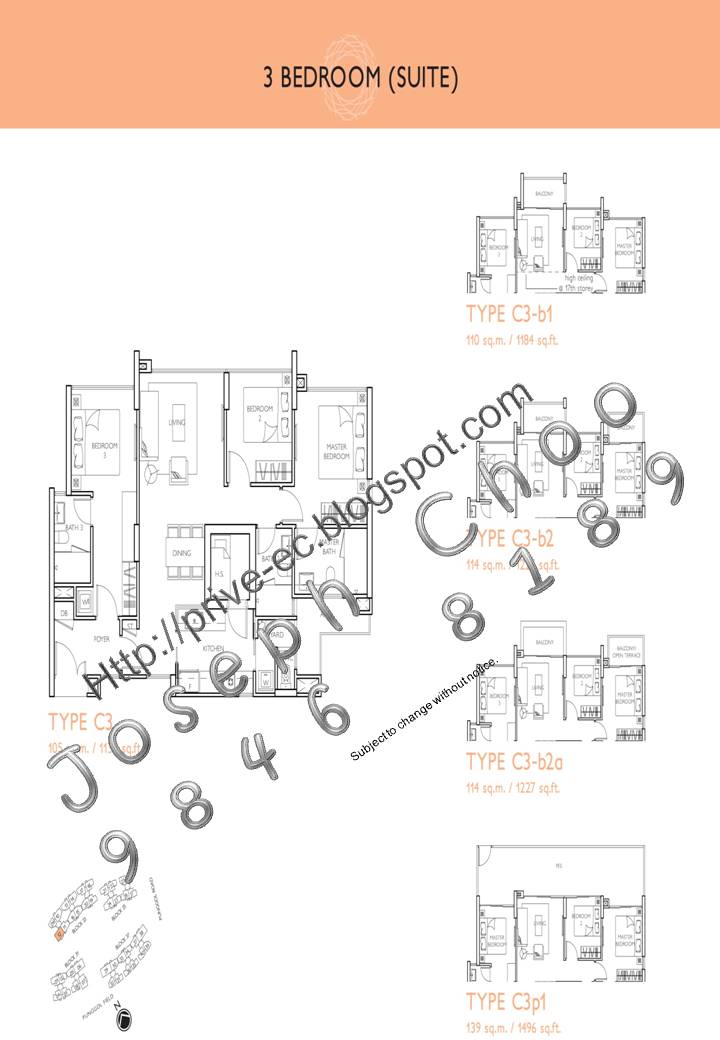 Prive Executive Condo EC at Punggol: Floor Plan / Site Plan