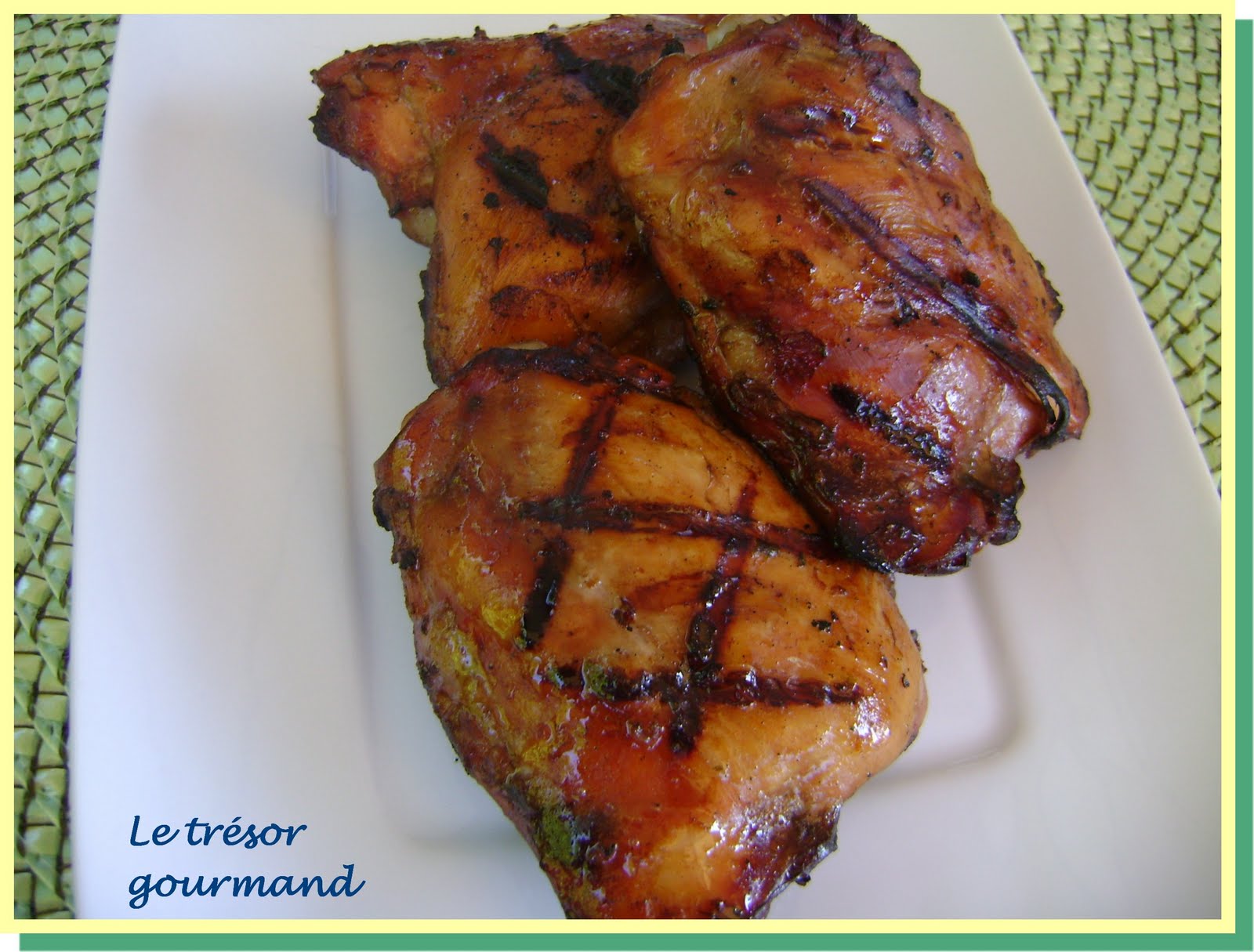 LE TRÉSOR GOURMAND: CUISSES DE POULET MIEL ET BASALMIQUE (HAUT DE CUISSE)