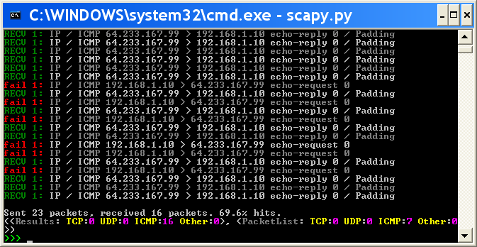 Scapy v2.1.1: husmea en la red!
