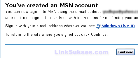 Cara Membuat Account MSN - Link Sukses
