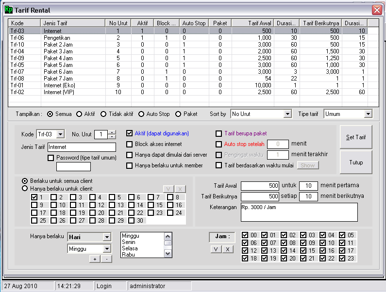 Billing Warnet B-29 - Link Sukses
