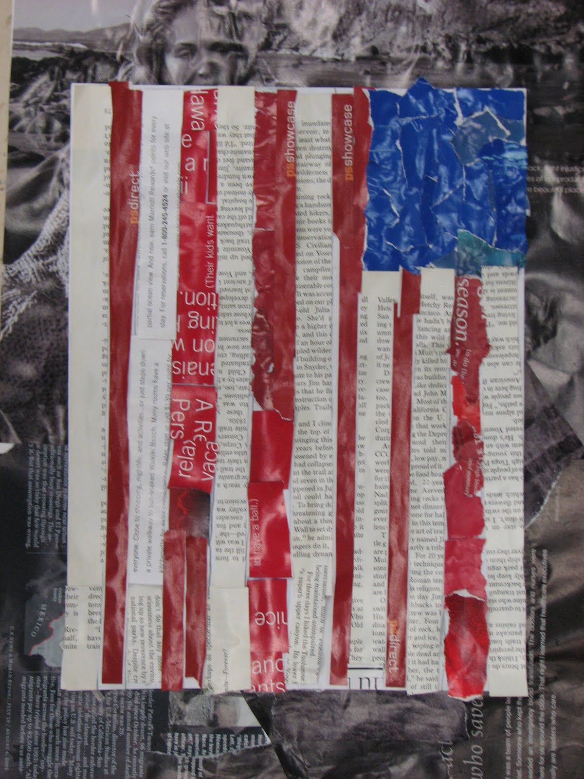 Art Dish: American Flag Collage