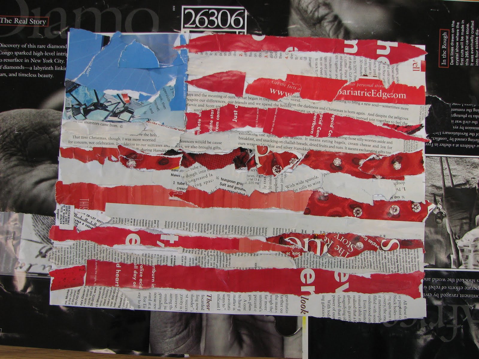 Art Dish: American Flag Collage
