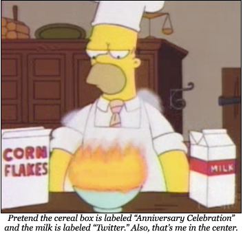 Et tu, Mr. Destructo?: Happy Anniversary!