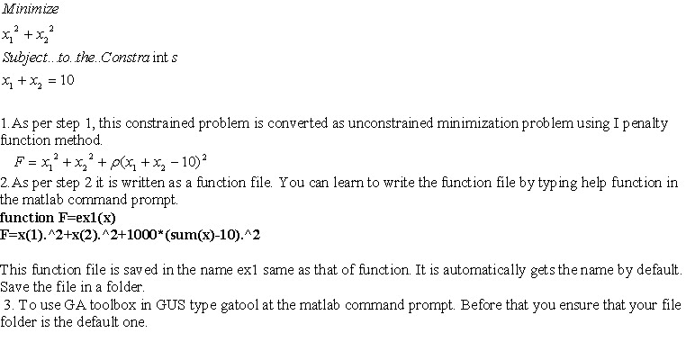 Power Solving Optimization Problems Using Matlab Ga Toolbox Part 1