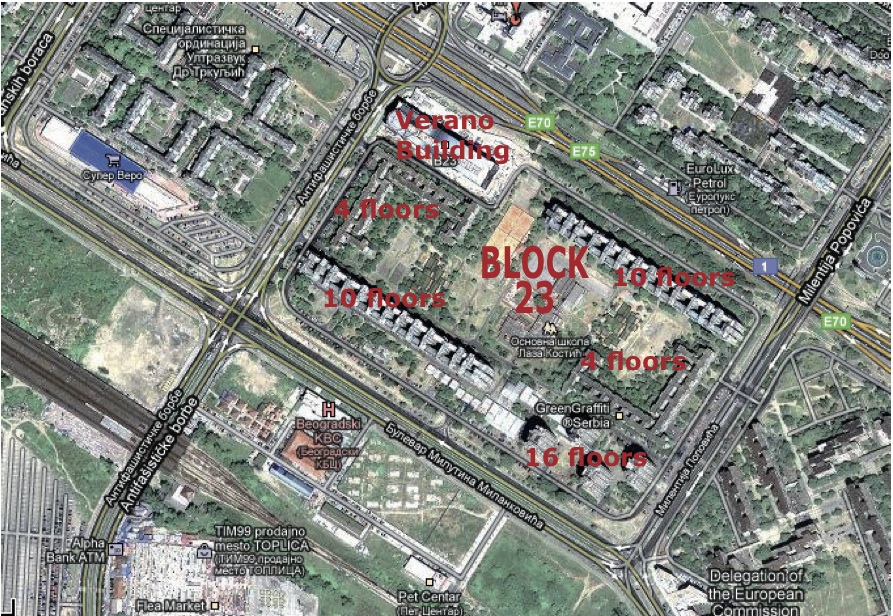 NOTHING AGAINST SERBIA: Block 23 in New Belgrade
