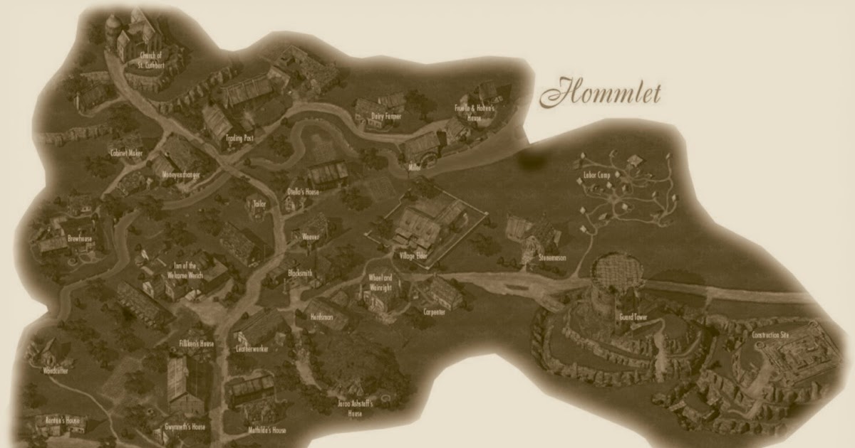 RPG-by-Blog: Map of the Village of Hommlet