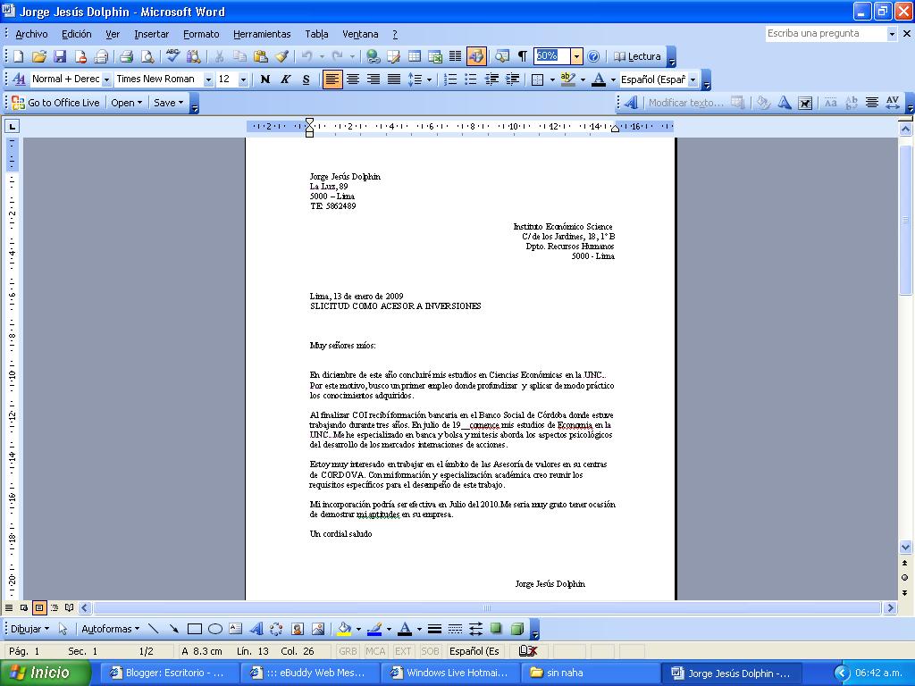 Tabajos ultimos del año...computo¡: Word