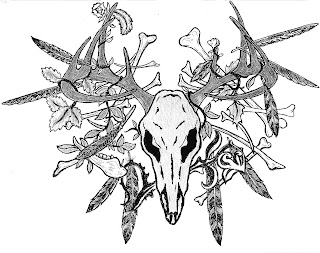 brian probus: Pagan deer skull commission