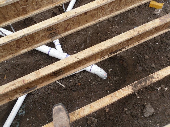 Will Rogers Plumbing Blog: Sewer Rough In for bathroom addition.