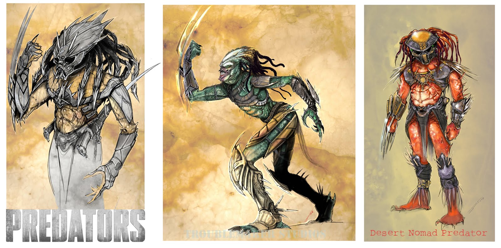 alex toader art: Even More Predators Art