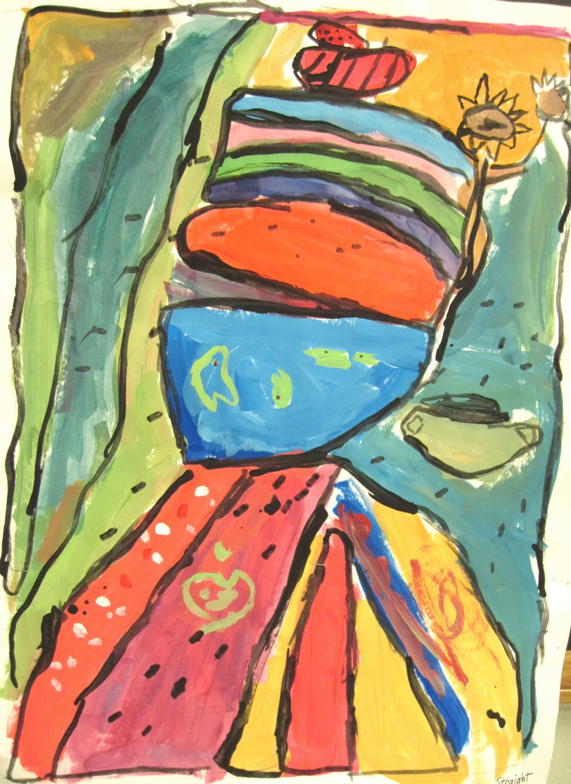 There's a Dragon in my Art Room: 4th grade still life paintings a la ...