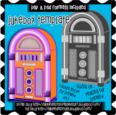 Hippiedaze Scrappin' Stuff: Jukebox Template (PTU)