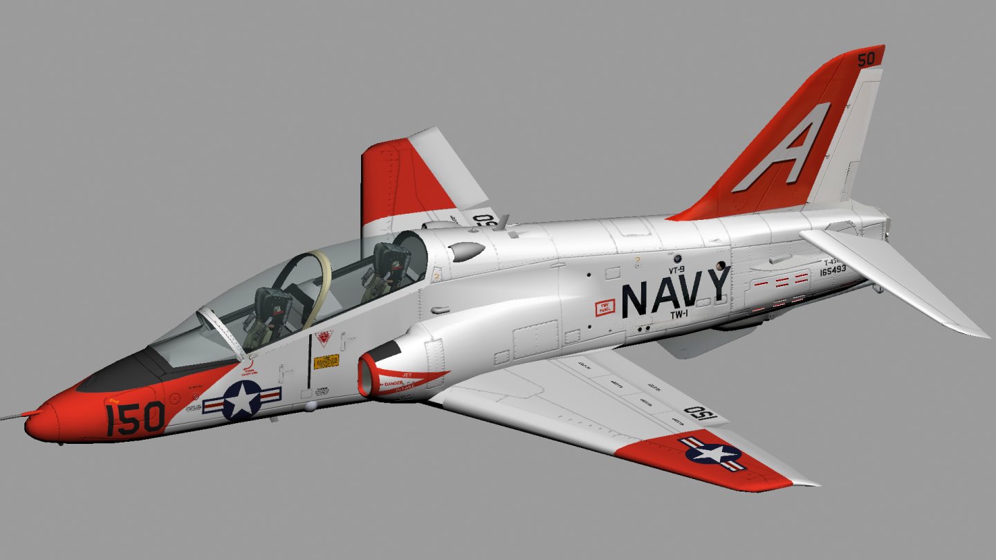 IndiaFoxtEcho Visual Simulations: Another rendered image of the new T-45C