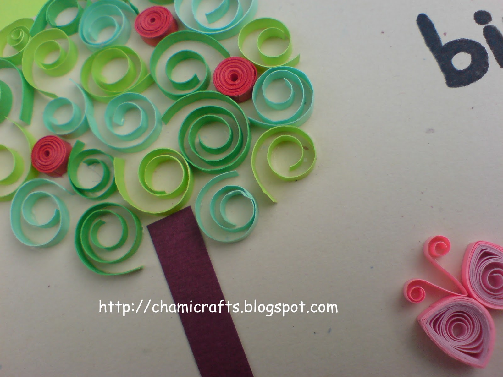 Chami Crafts - Handmade Greeting Cards: Garden on a card...