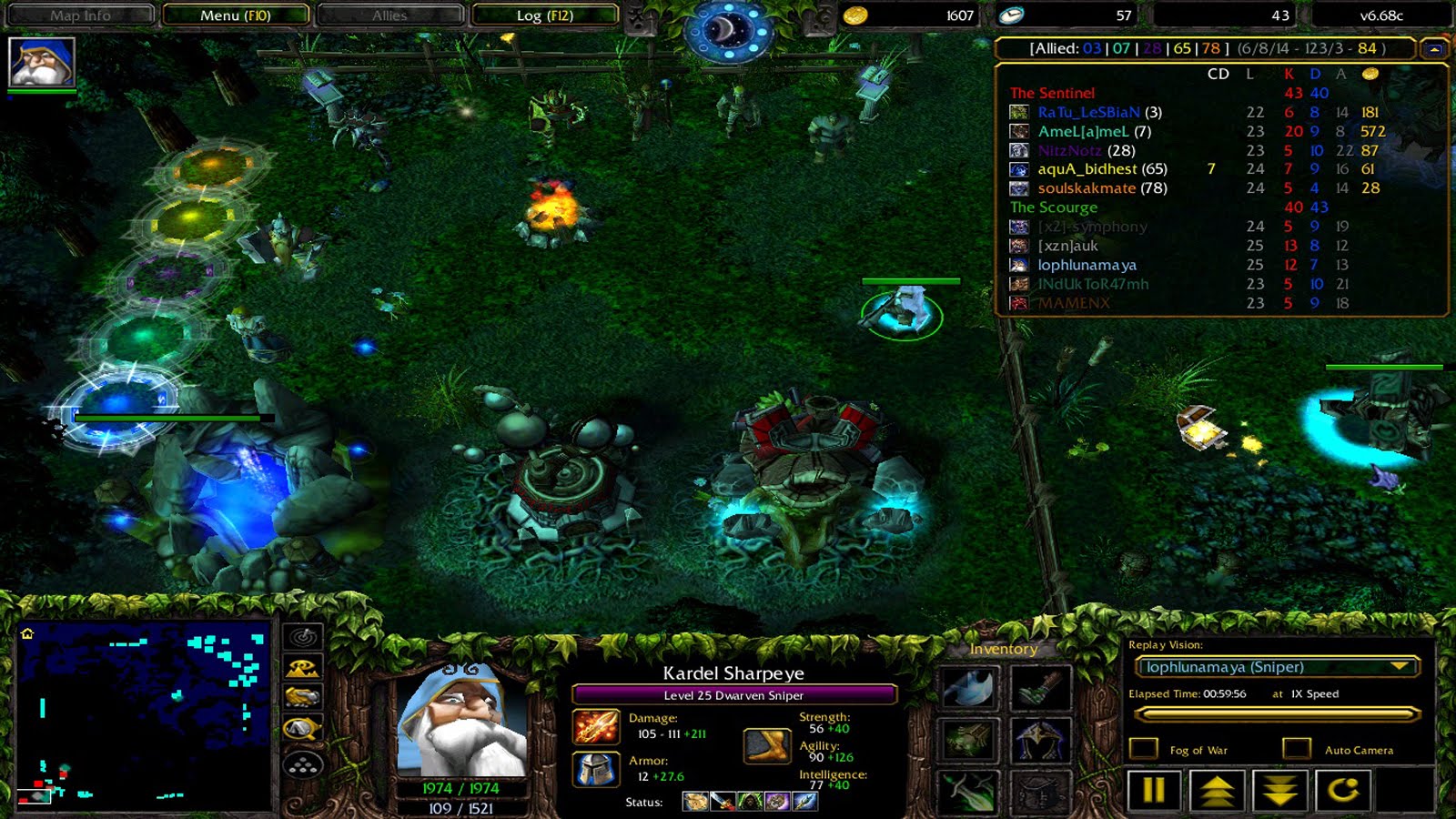 Dwarven Sniper in Dota Warcraft Frozen Throne using Ethereal Blade ...