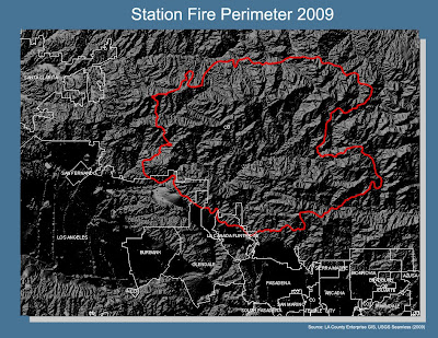 Geography 7 Blog: Lab 7: Mapping the Station Fire in ArcGIS