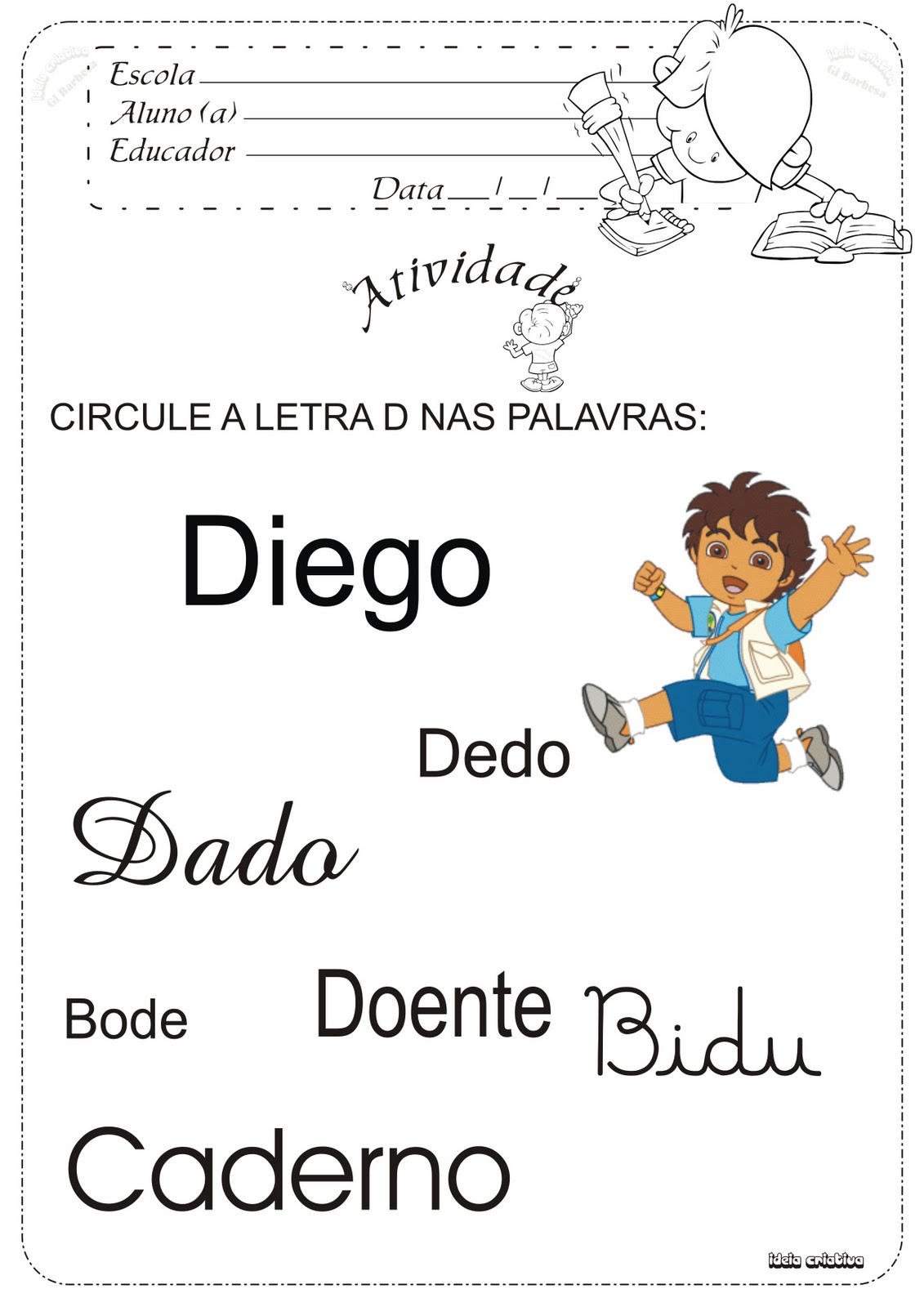 Texto Com A Letra D - BRAINCP