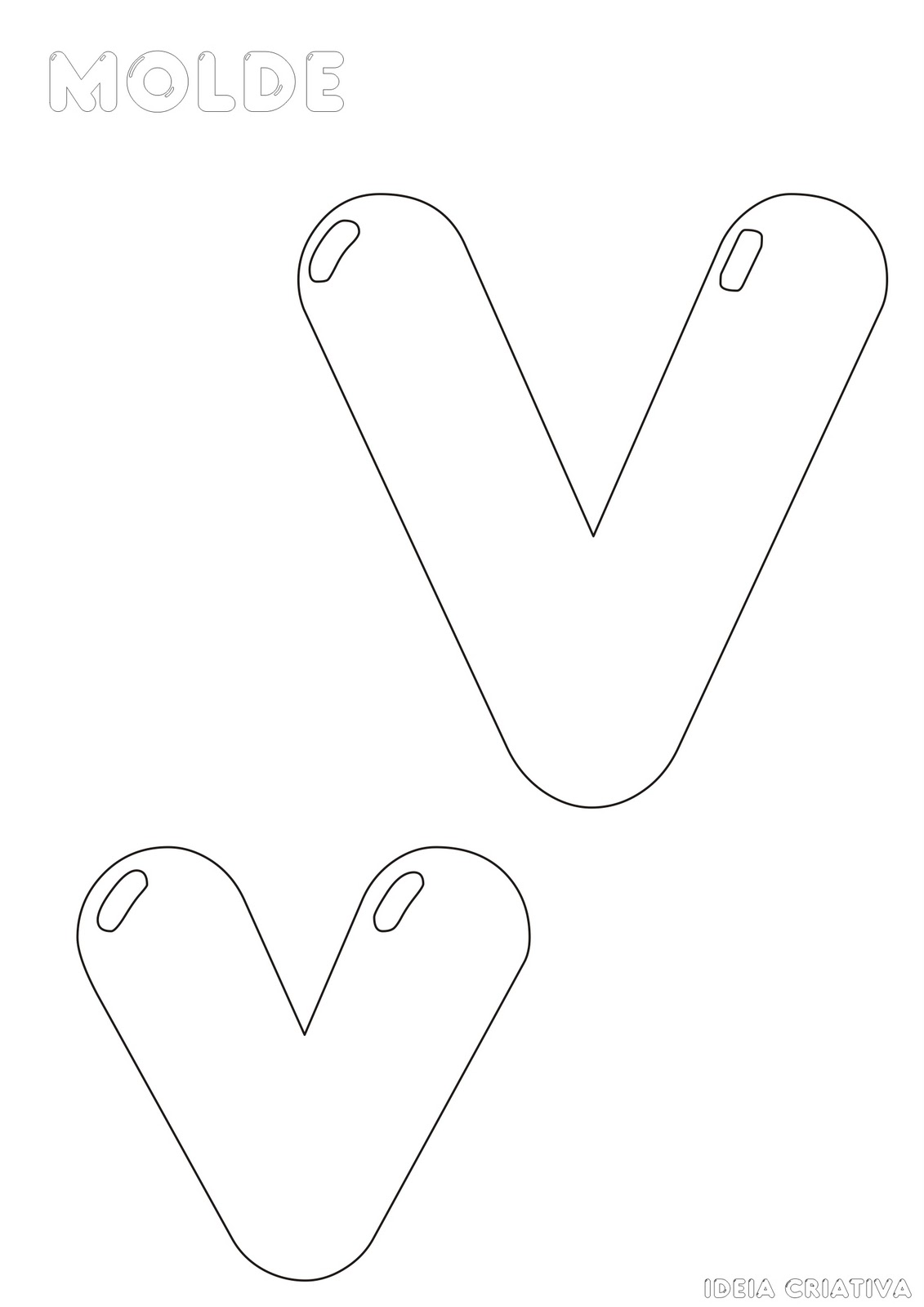 Molde Letras do Alfabeto | Ideia Criativa - Gi Carvalho Educação Infantil