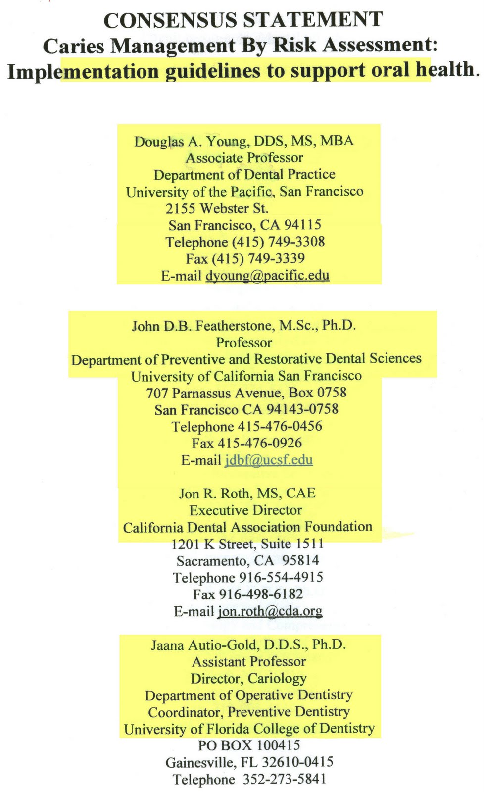 Be Cavity-Free for Life: An introduction to CAMBRA, Caries Management ...