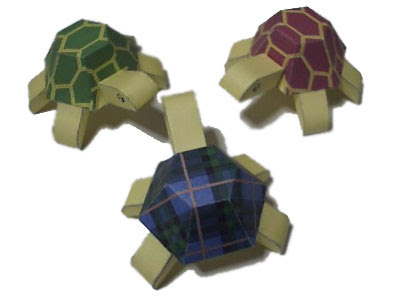 Animals - Cute Turtle Paper Toy For Kids : Pepakura Corner
